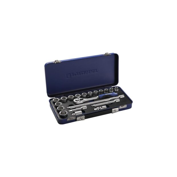 PROMAT Socket spanner set 20-part 3/8 inch width across flats 8-22 mm ...