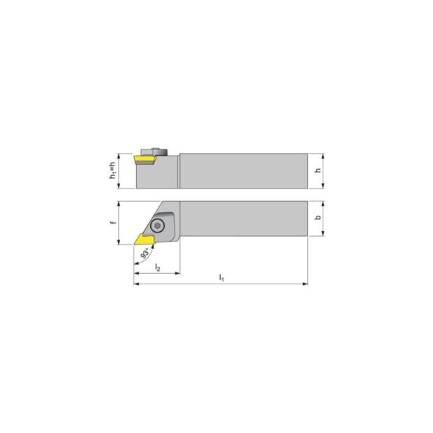 PROMAT Rotating tool holder CKJNR2525M16 nickel-plated right external ...